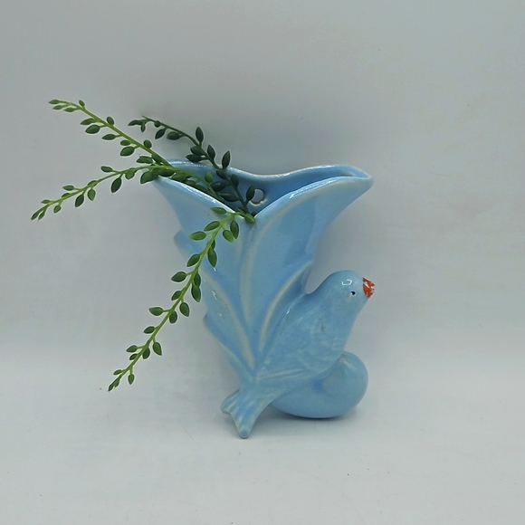 Accents | Vintage Ceramic Blue Bird Wall Pocket | Poshmark